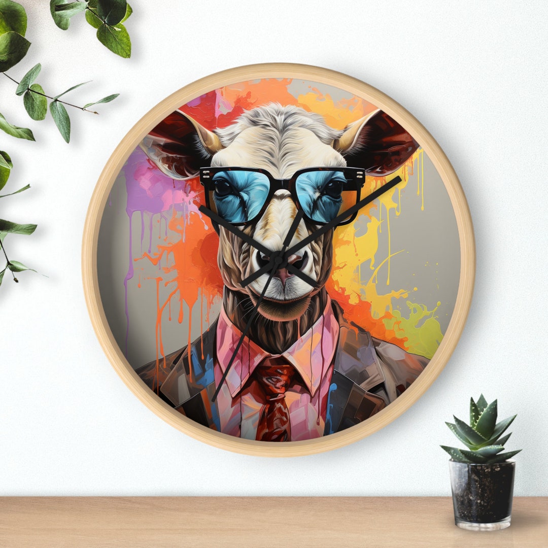 Goat Pop Art Wall Clock - Etsy