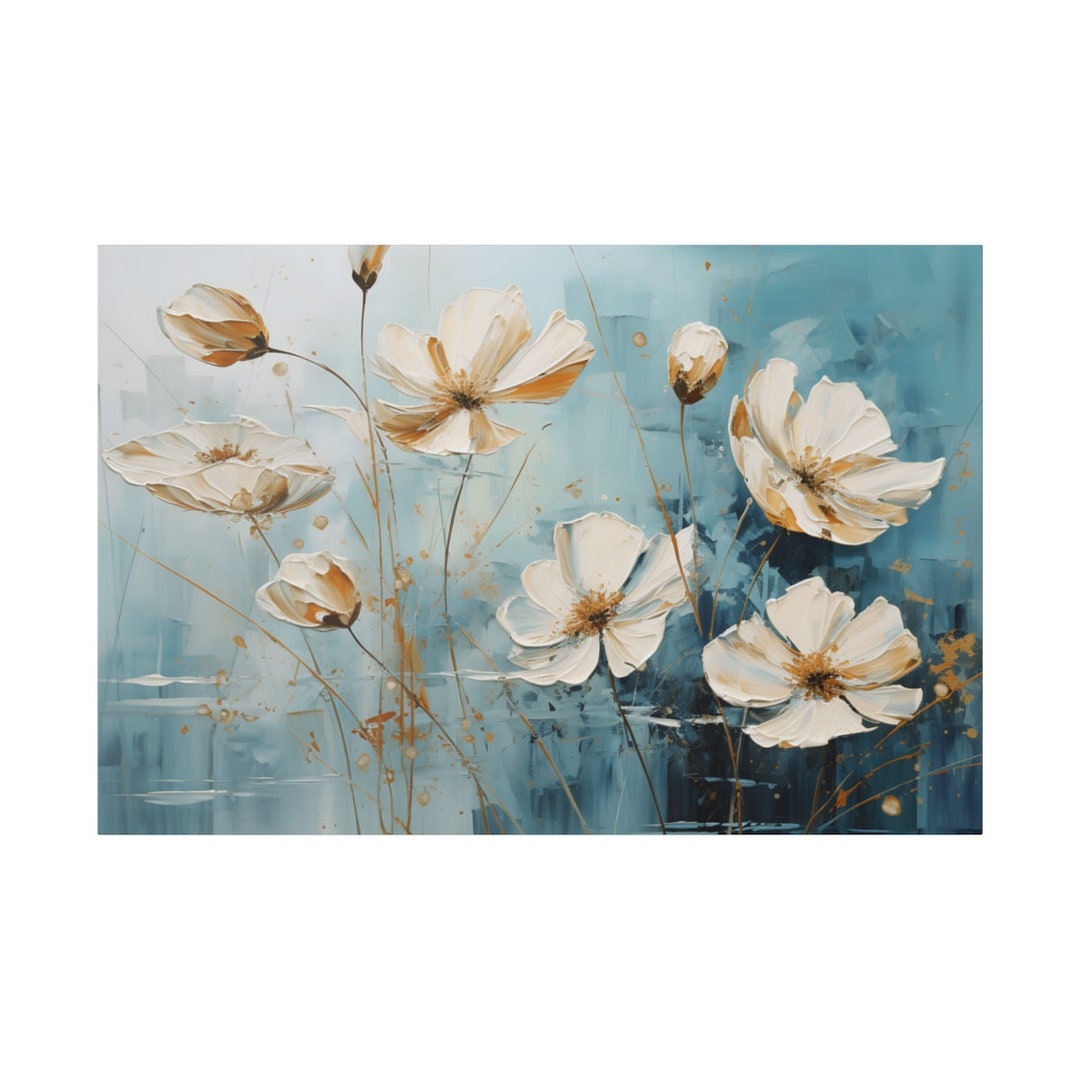 Azure and Amber: Nature's Subtle Palette matte Canvas - Etsy