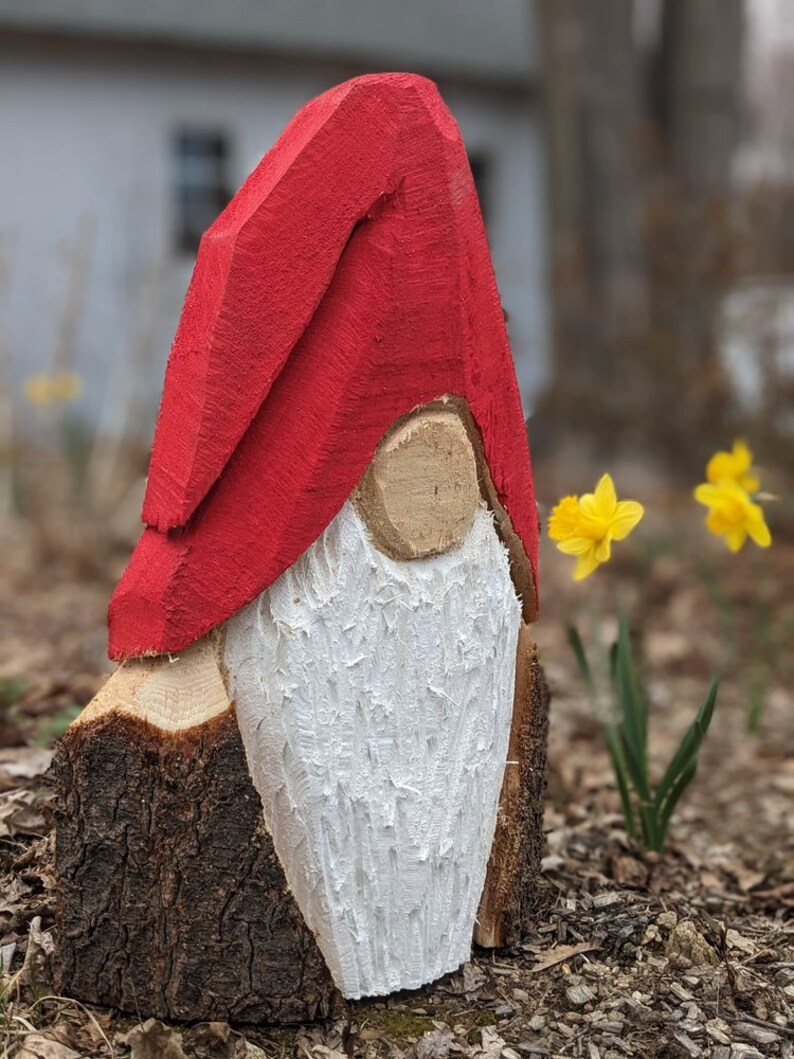 Chainsaw Carved Gnome Yard Art Gnome Home Decor Gnome Garden Decoration Chainsaw Carved Lawn