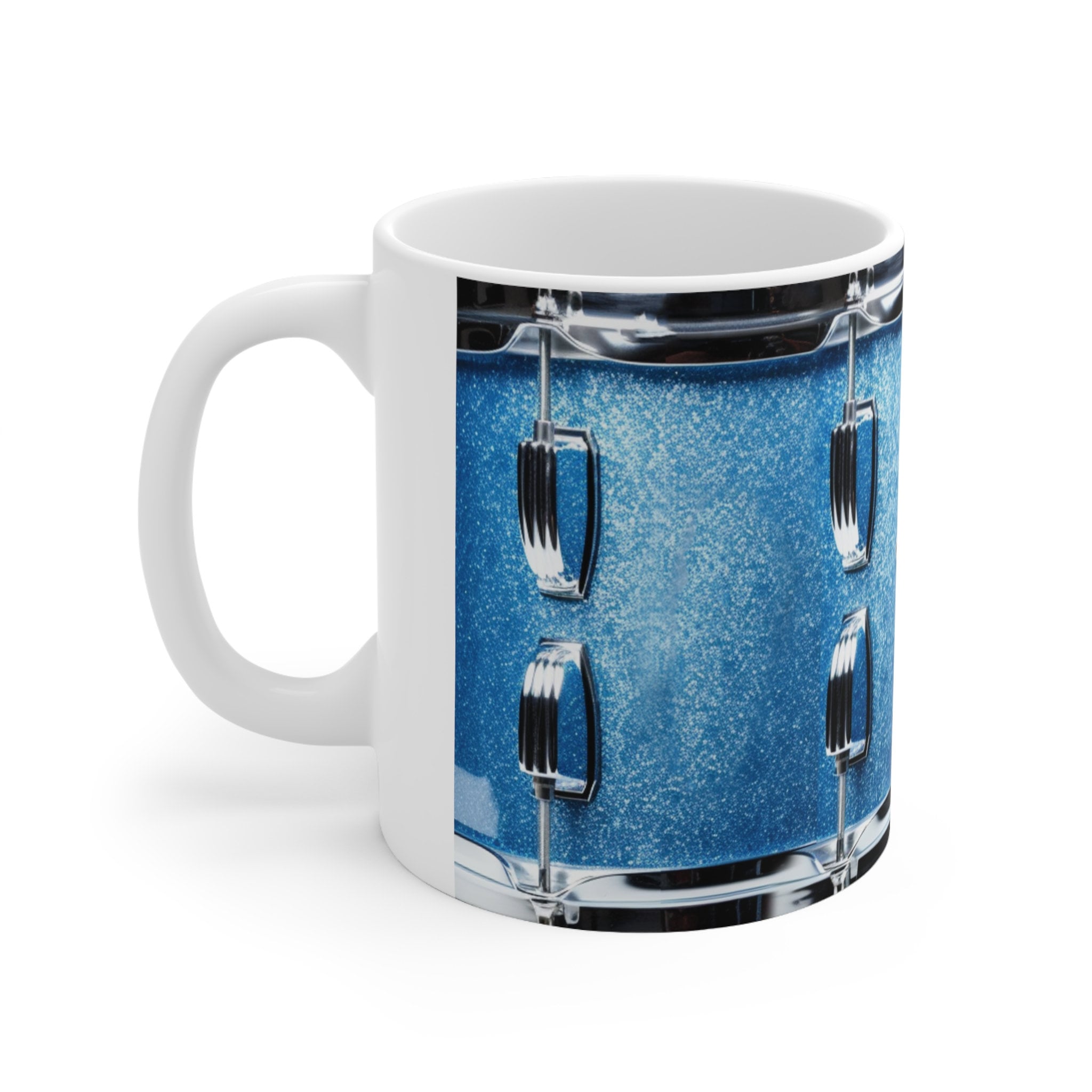 Blue Glitter Drum Mug - Etsy