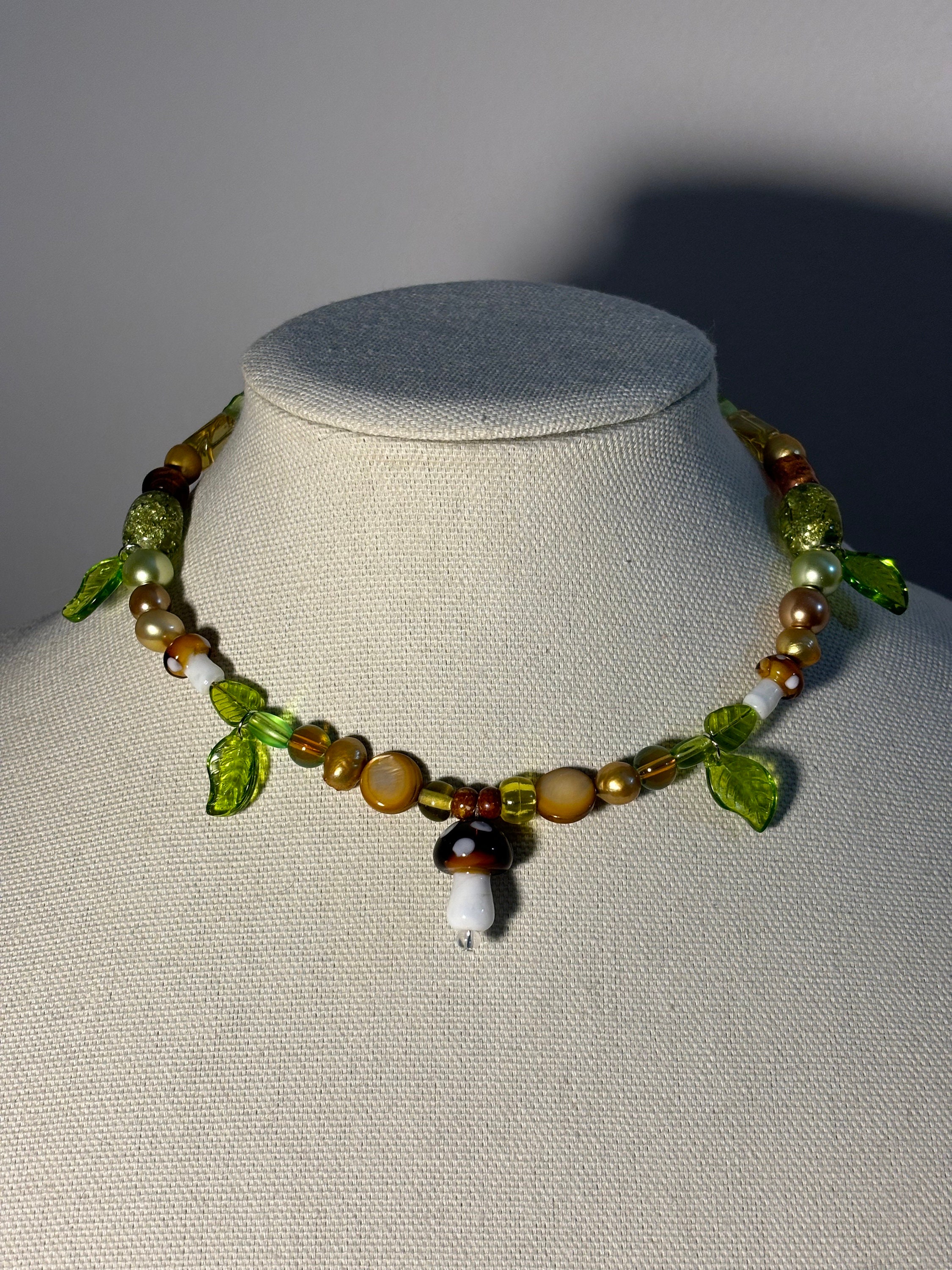 Cottage-core Mushroom Necklaces & Bracelets - Etsy