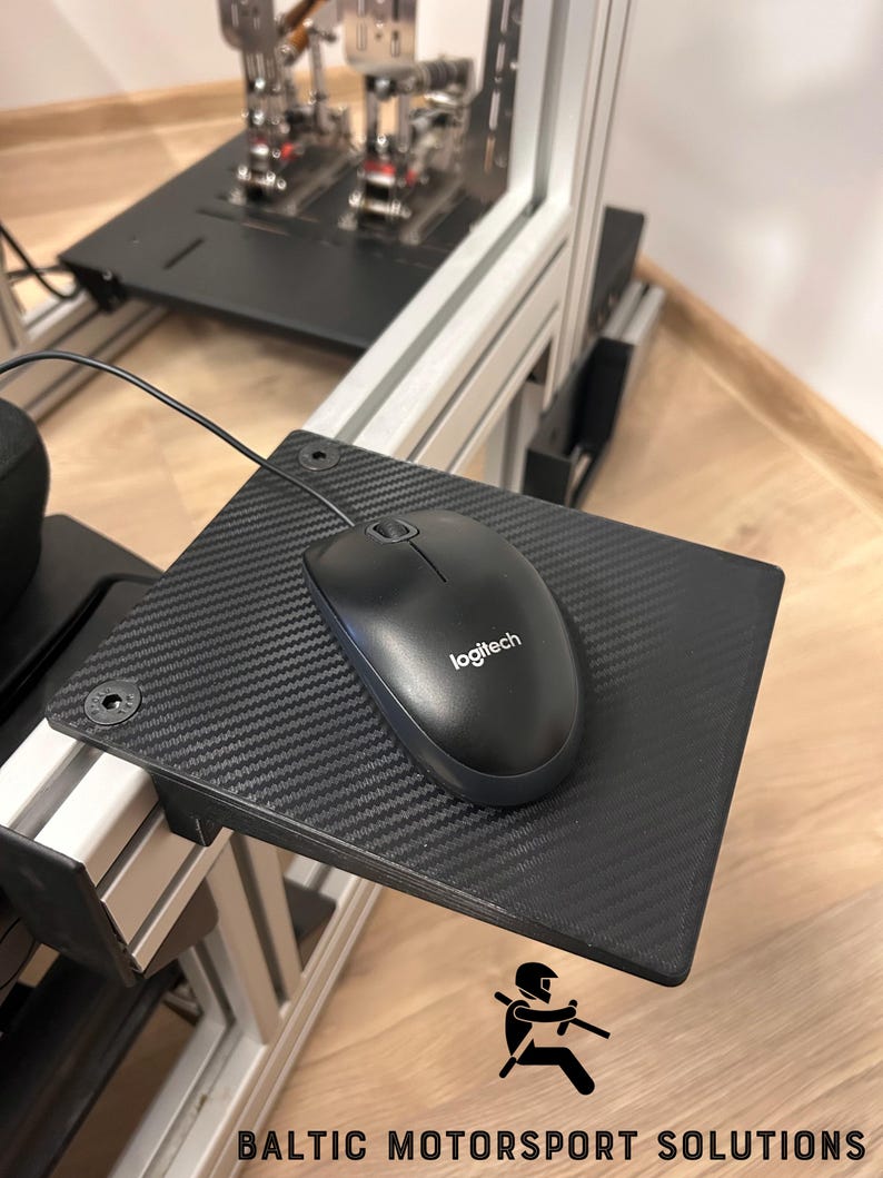 Sim Racing Cockpit Mouse Pad – Rigid Plastic Mountable Tray for Racing ...