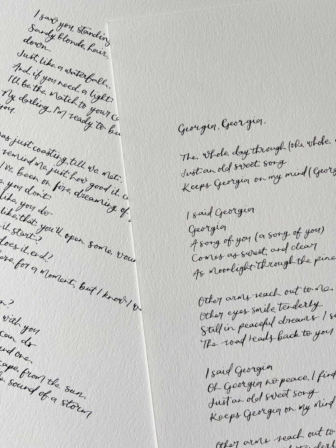 Custom Handwritten Calligraphy Wedding Vows X 2 | Personalized A3 ...