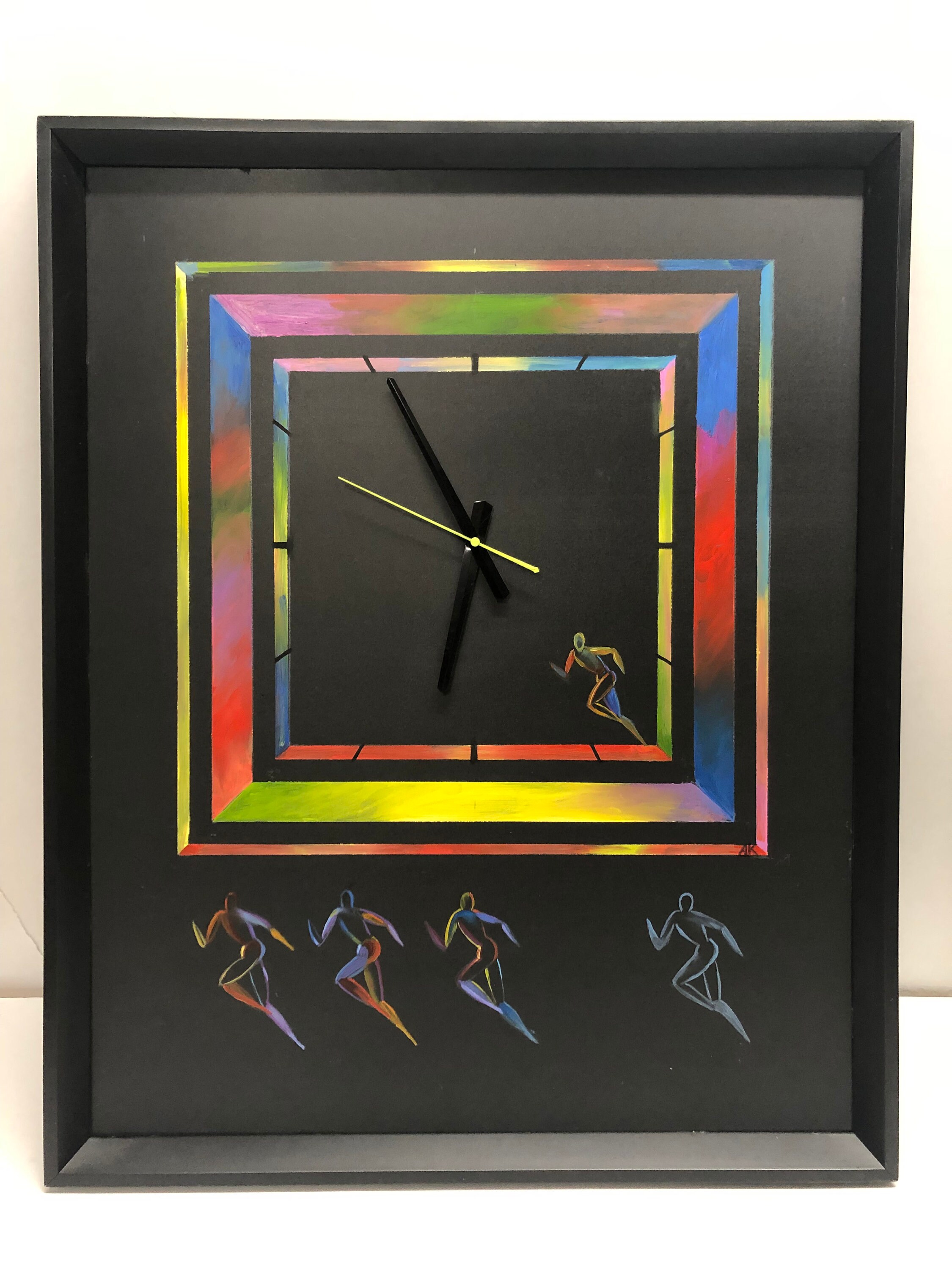 Contemporary Art Clock-picture - Etsy
