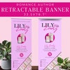 Romance Author Stand up Banner Template | Ebook Banner | Retractable ...