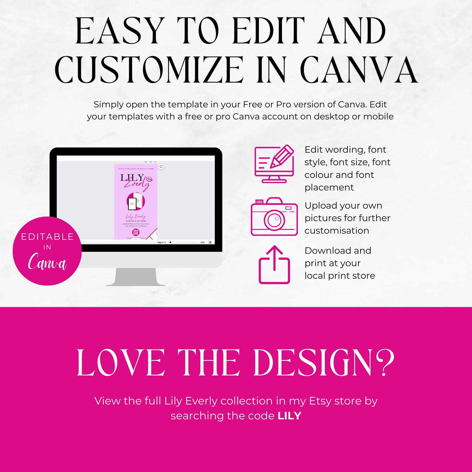 Romance Author Stand up Banner Template Ebook Banner Retractable Banner ...