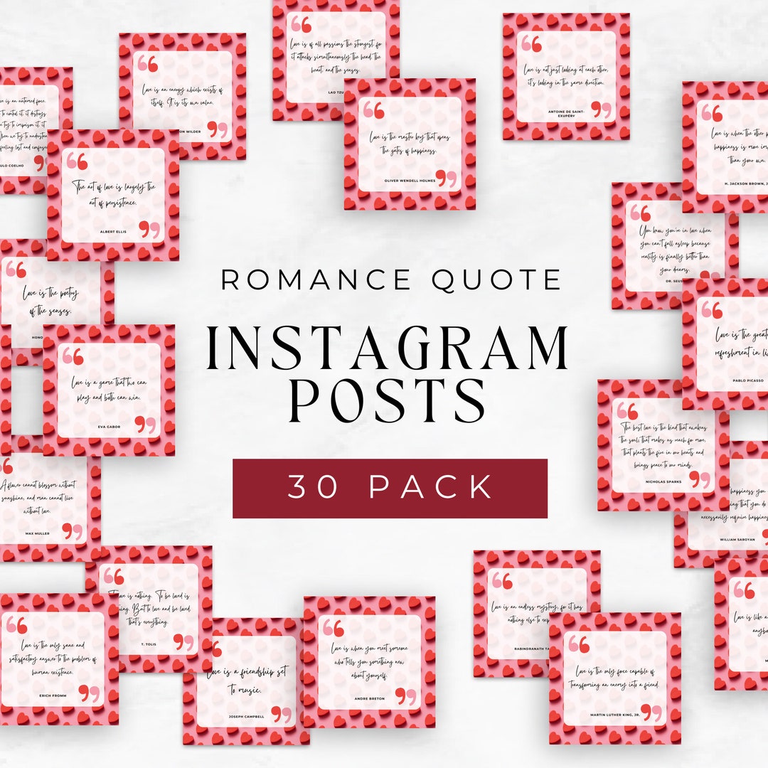Canva Template | Valentines Day Social Media Posts Template | Editable ...