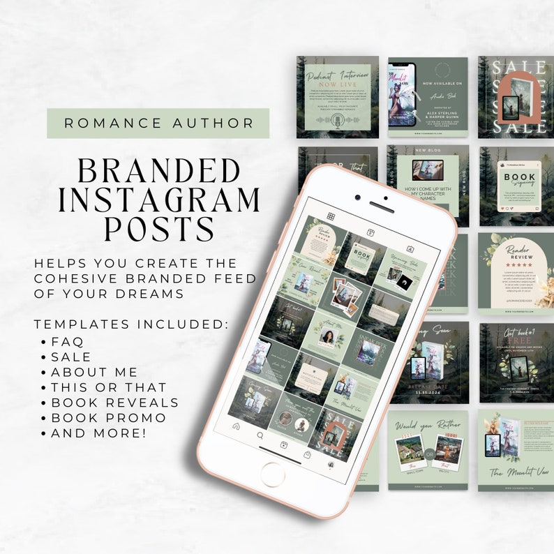 Social Media Templates for Romance Authors | Editable IG Posts Fantasy ...