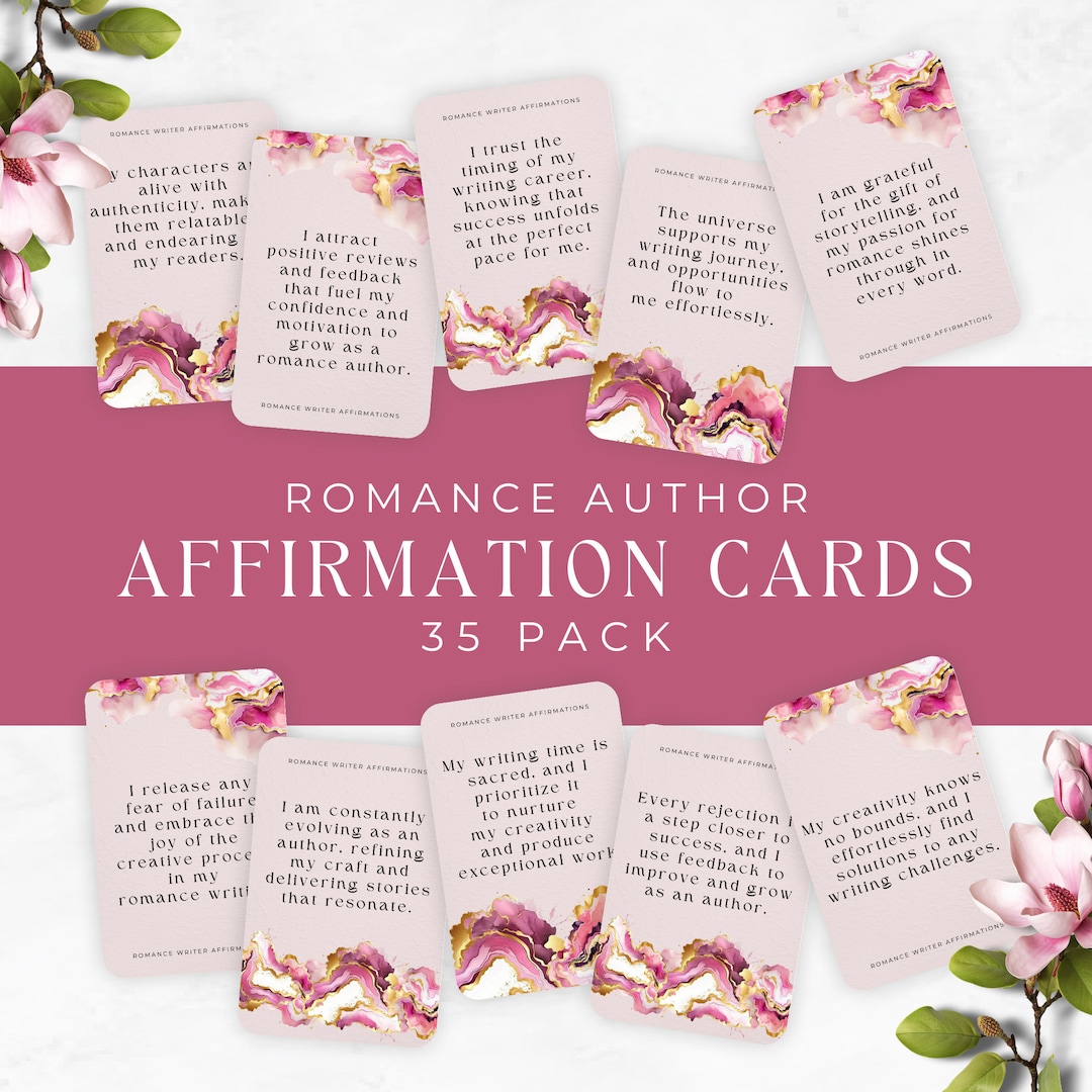 35 Romance Author Boho Affirmation Cards | Self Love | Vision Board ...