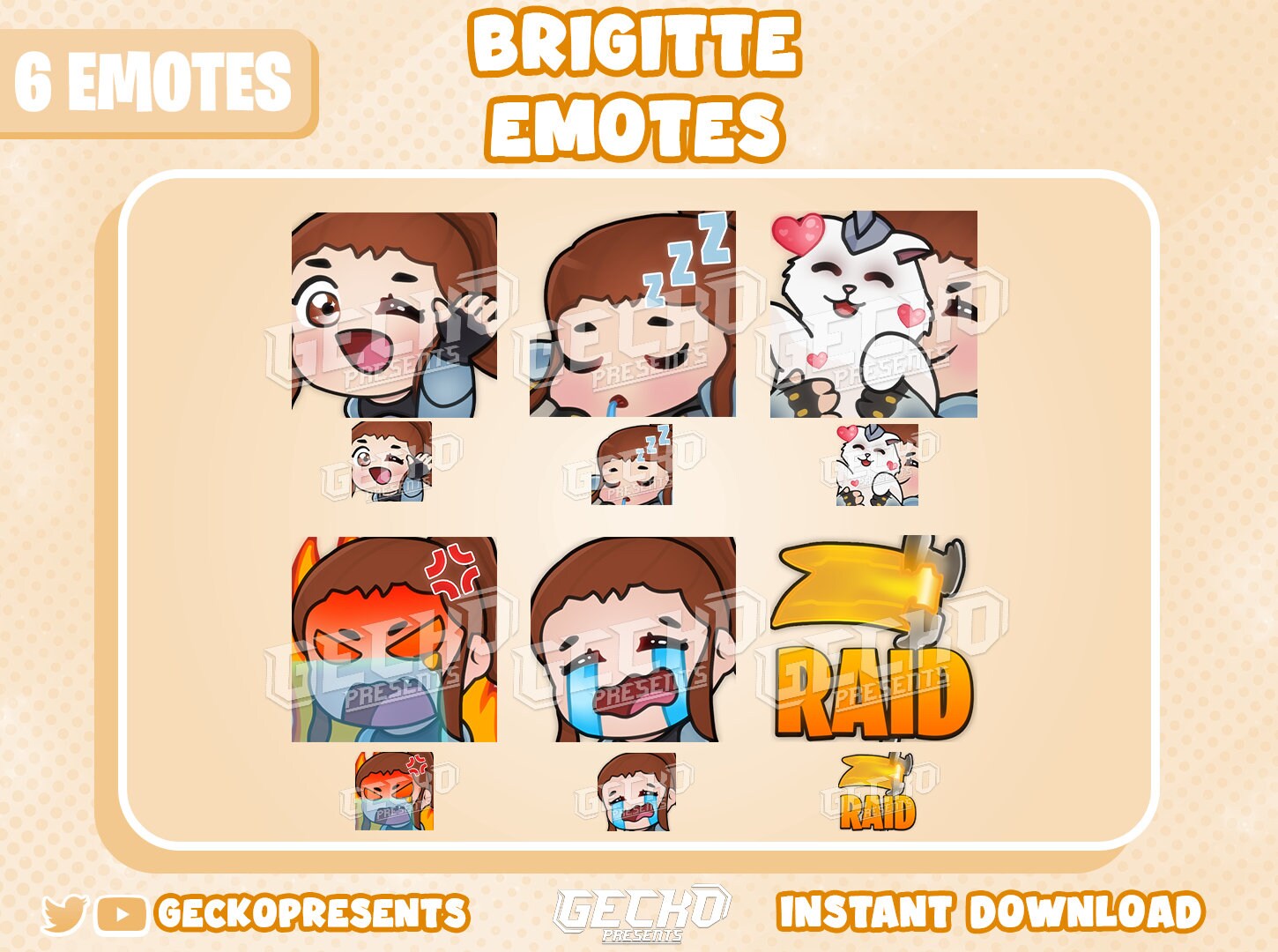 6 Brigitte OW2 Emotes | Static | Twitch Emote, Discord Emote - Etsy