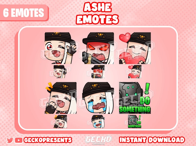 6 Ashe OW2 Emotes | Static | Twitch Emote, Discord Emote - Etsy