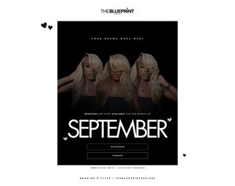 3 September Booking Template - Etsy