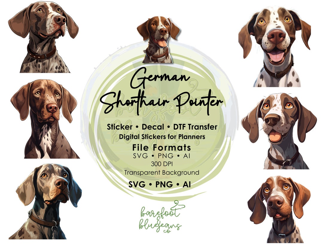 GSP Breed Pride Apparel and Accessories, Silhouette Vinyl Decals,gsp ...