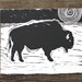 Buffalo 8 X 10 Linocut Print Hand Carved and Hand Pressed - Etsy