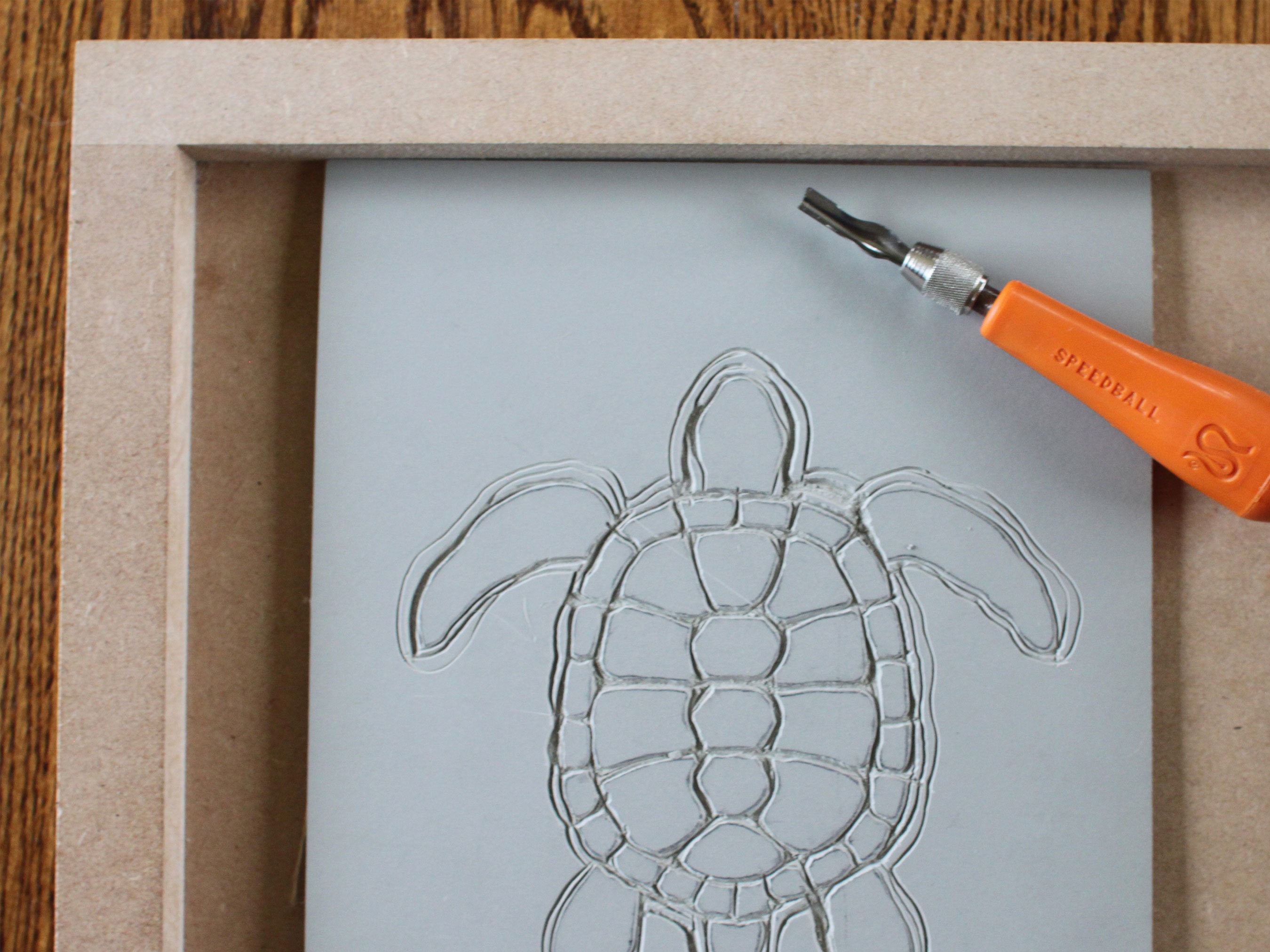 Sea Turtle Linocut Print: Hand-pressed Black & White Wall Art - Etsy