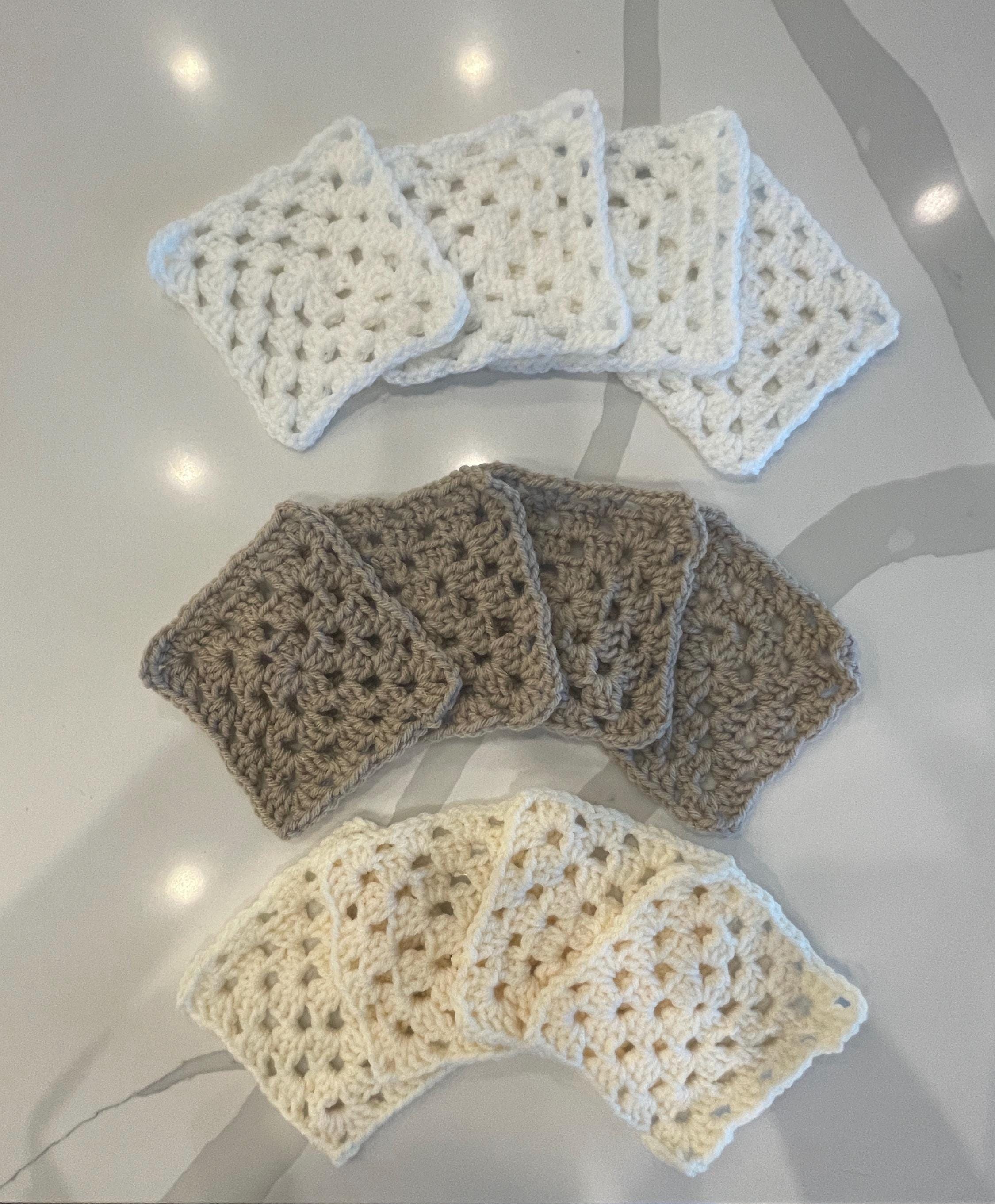 Crochet Granny Square Coasters - Etsy