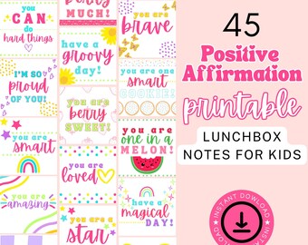 Kids Printable Lunchbox Notes and Jokes Kindness Notes - Etsy