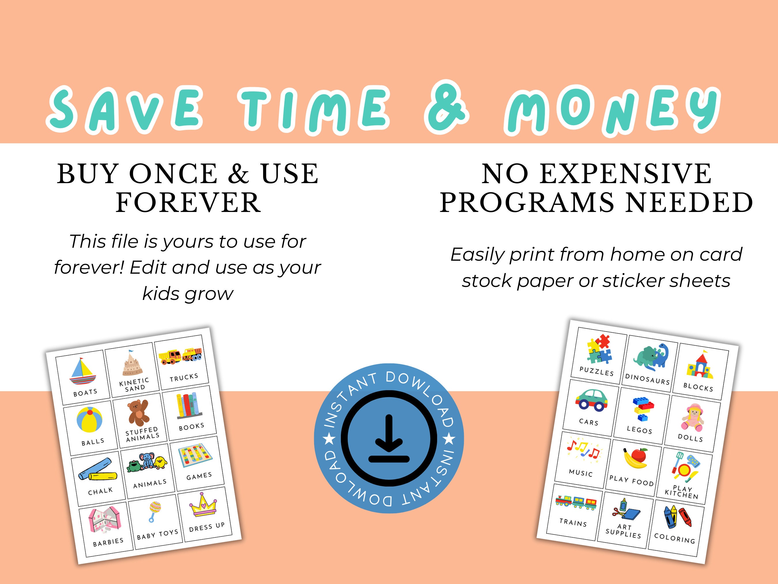 Toy Storage Labels, Organization Labels, Home Organization Labels ...