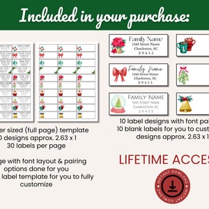 Christmas Address Labels, Vintage Christmas Labels, Personalized ...