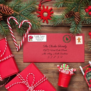 Christmas Address Labels, Vintage Christmas Labels, Personalized ...