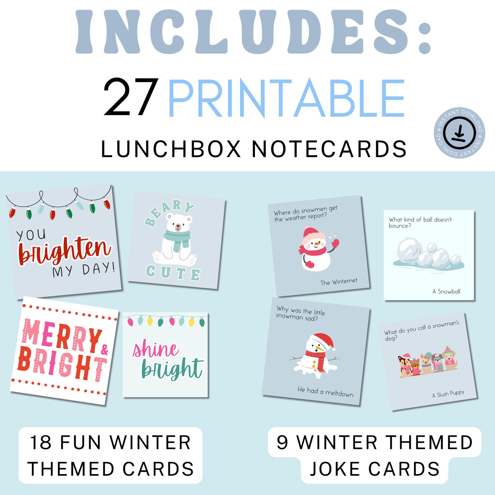 Printable Lunchbox Notes, Back to School, Lunch Box Notes, Printable ...
