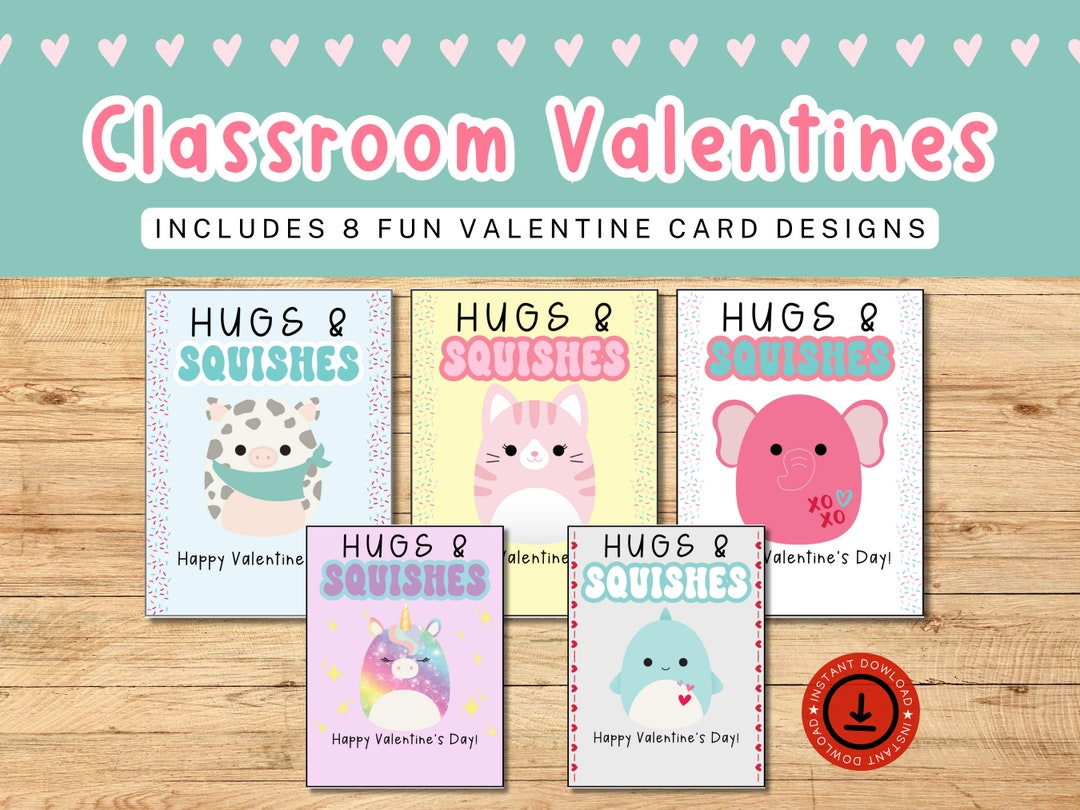 Classroom Valentines, Printable Valentine Cards, Preschool Valentines ...