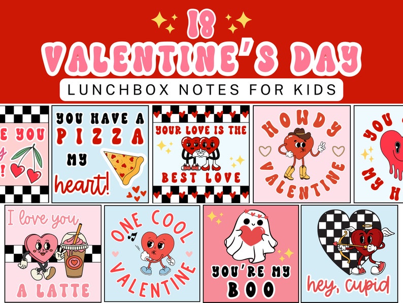 Lunchbox Notes, Lunch Notes, Printable Lunch Notes, Kids Lunch Notes ...