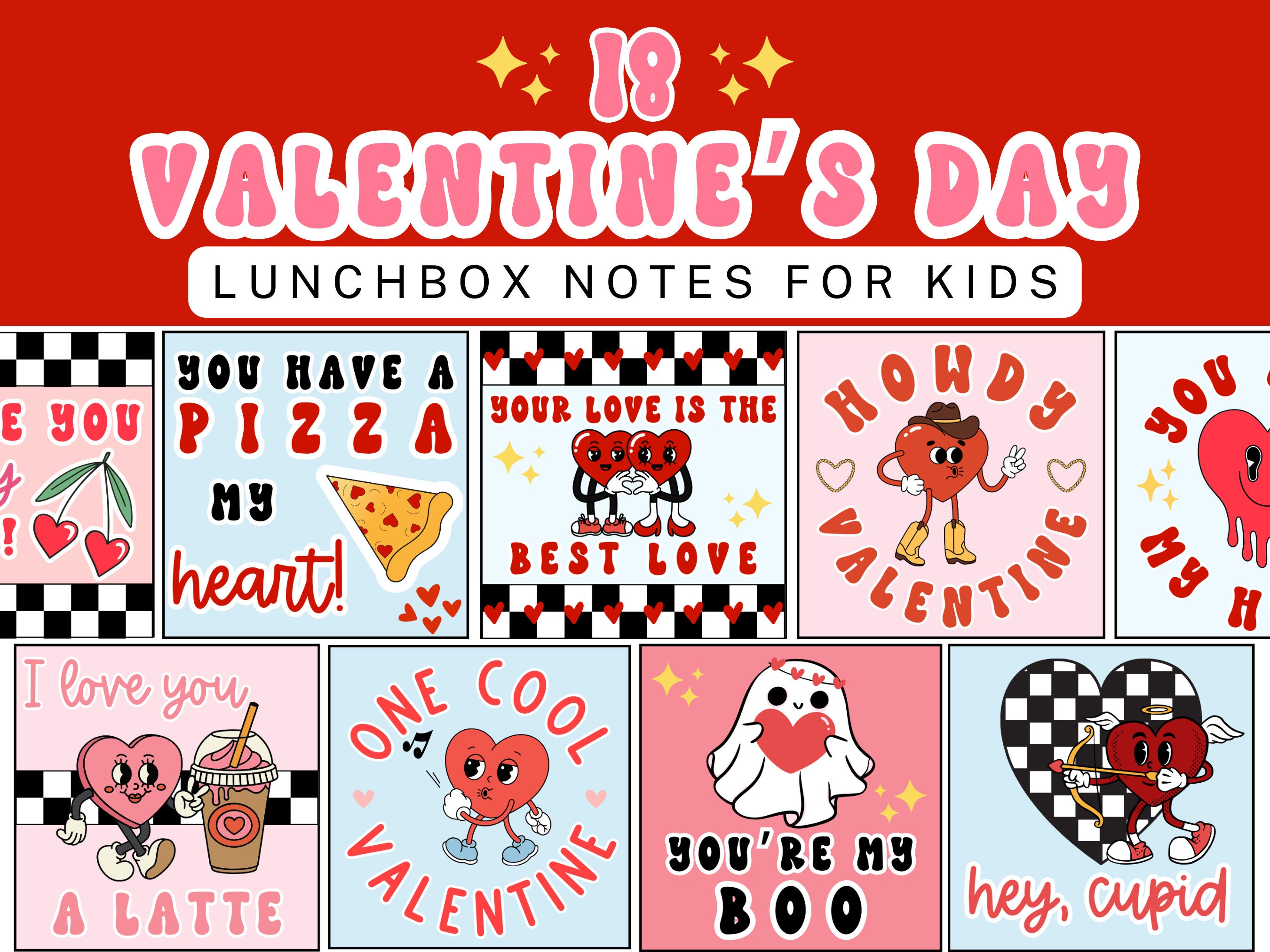 Lunchbox Notes, Lunch Notes, Printable Lunch Notes, Kids Lunch Notes ...