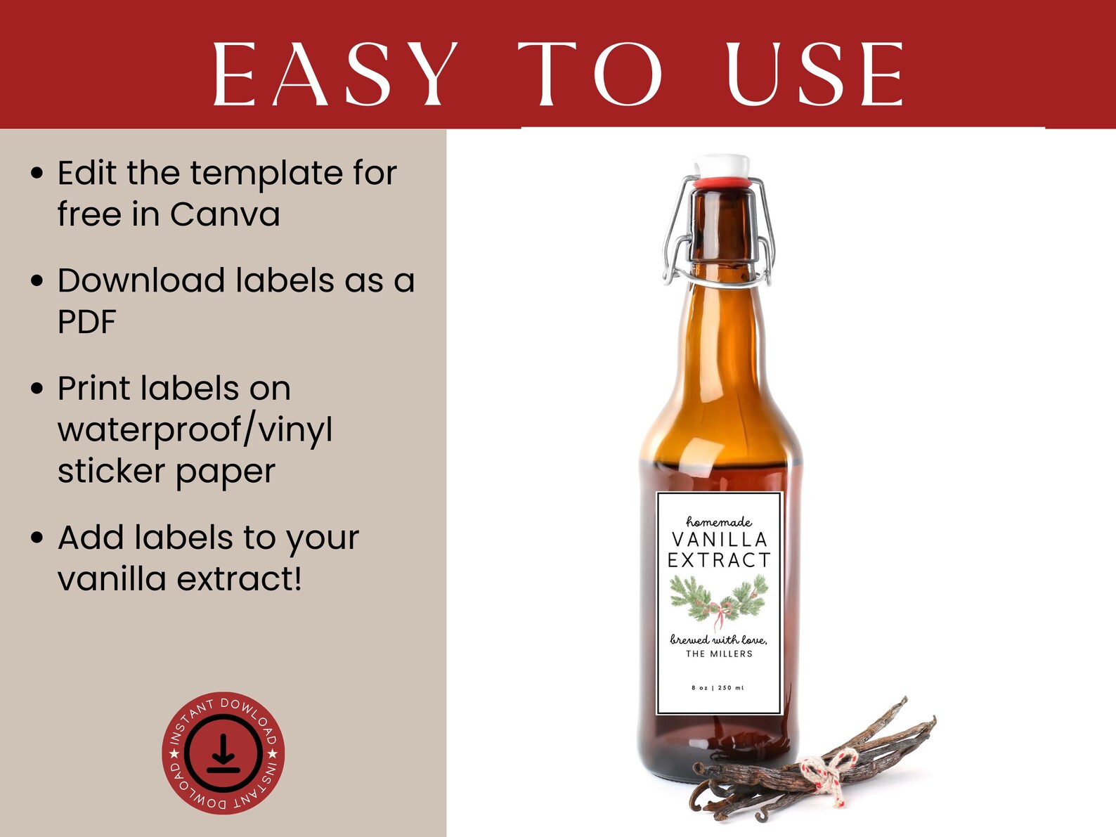 Vanilla Extract Labels, Vanilla Extract, Homemade Vanilla, Christmas ...