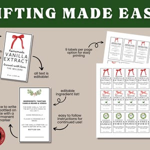 Vanilla Extract Labels, Vanilla Extract, Homemade Vanilla, Christmas ...