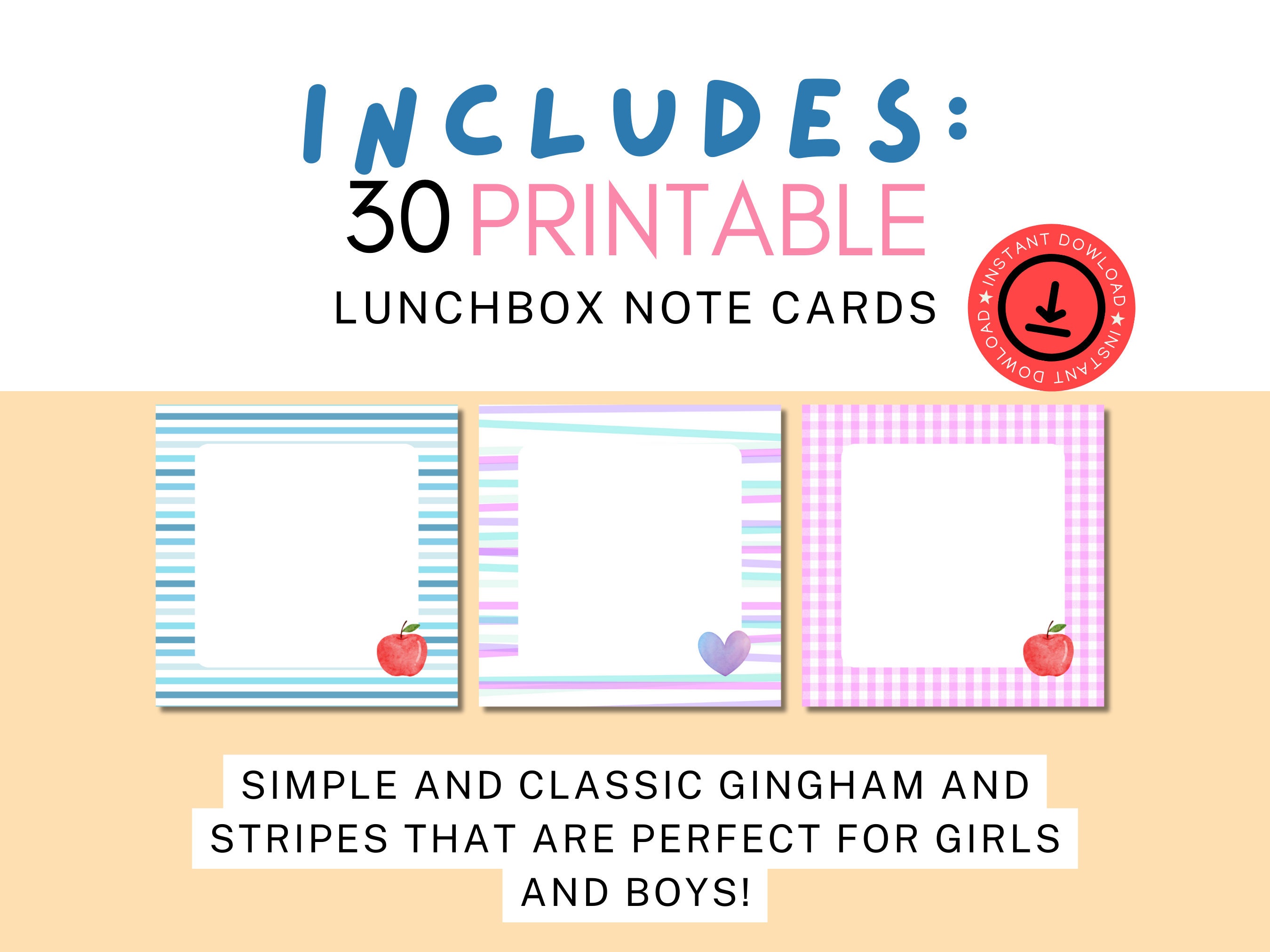 Lunch Box Notes, Printable Lunch Notes, Lunch Notes, Lunch Box Jokes ...