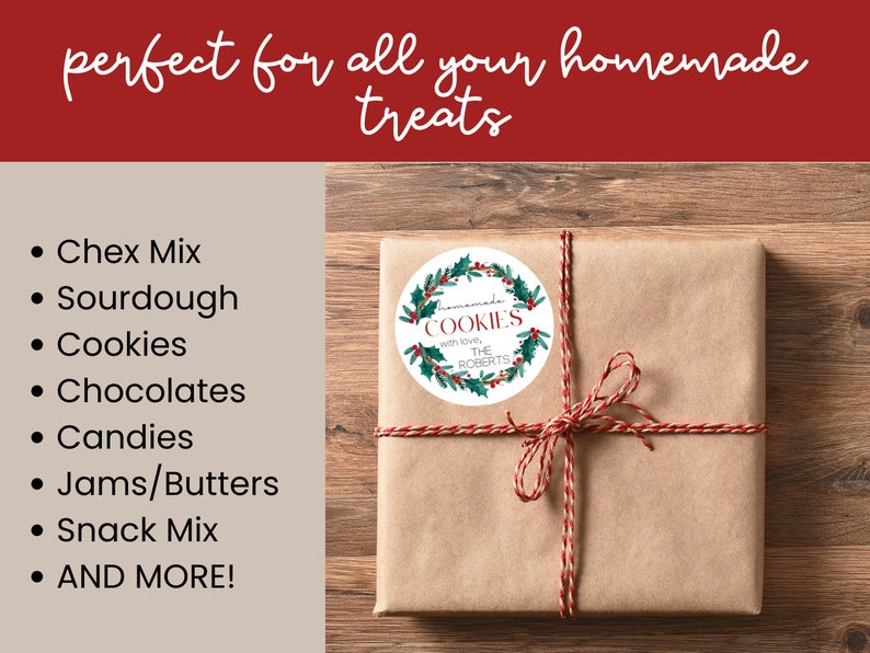 Christmas Jar Labels, Christmas Tree Labels, Christmas Baking ...