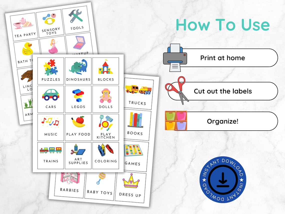 Toy Storage Labels, Organization Labels, Home Organization Labels ...