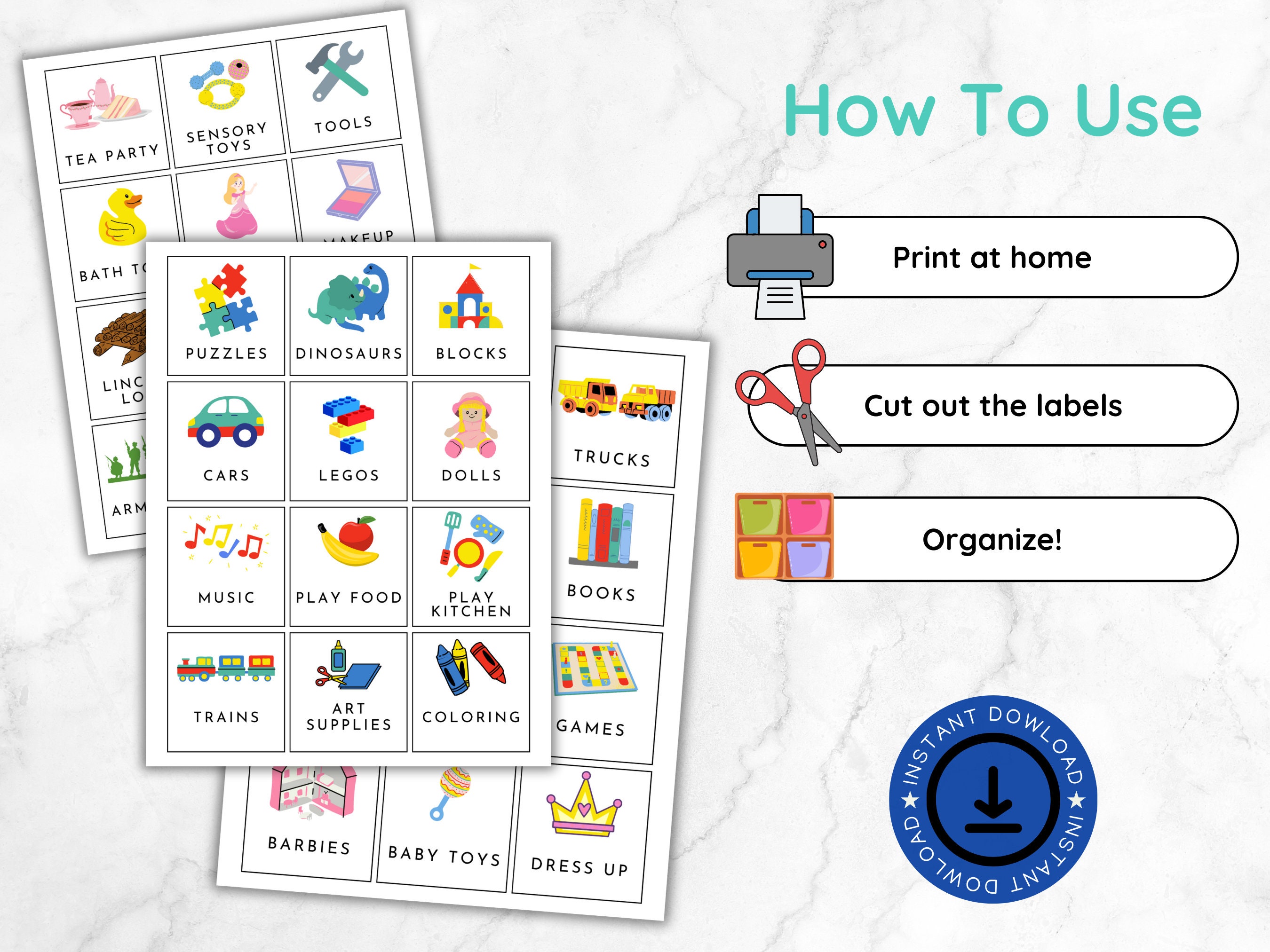 Toy Storage Labels, Organization Labels, Home Organization Labels ...