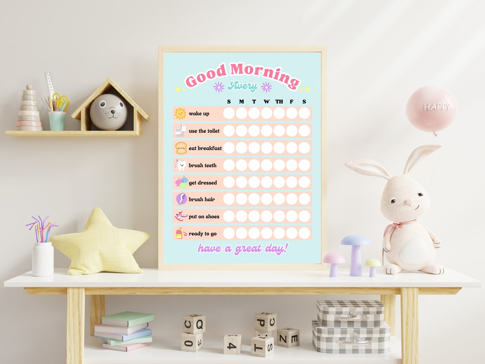 Morning Routine Chart, Bedtime Routine Chart, Daily Routine Chart, Kids ...