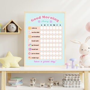 Morning Routine Chart, Bedtime Routine Chart, Daily Routine Chart, Kids ...