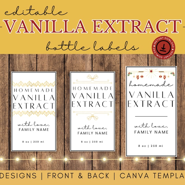 Vanilla Labels - Etsy