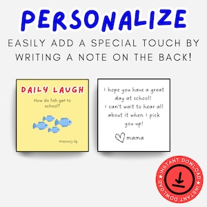 Lunch Box Jokes, Printable Lunchbox Notes, Lunch Box Notes, Printable ...