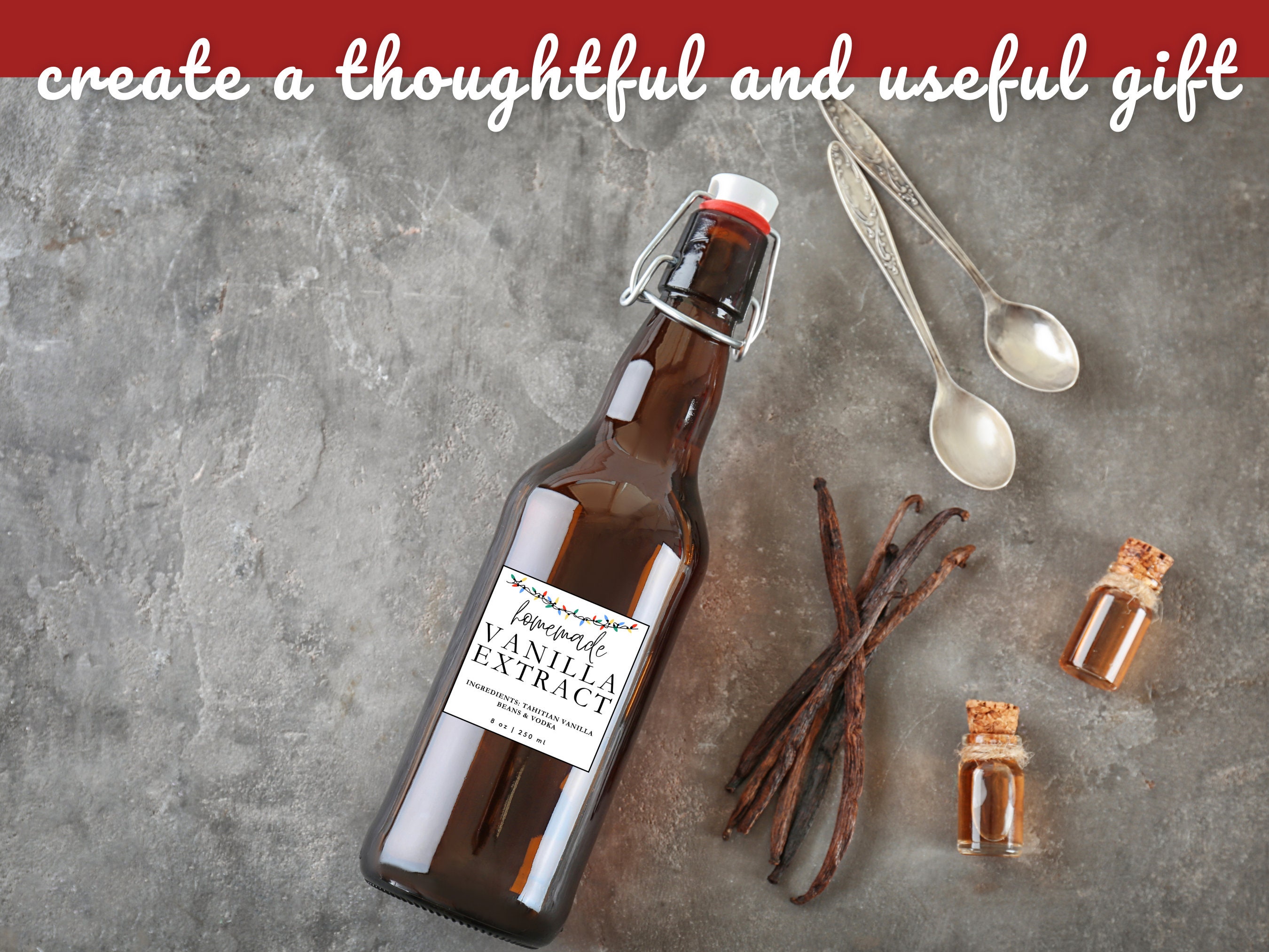 Vanilla Extract Labels, Vanilla Extract, Homemade Vanilla, Tags for ...
