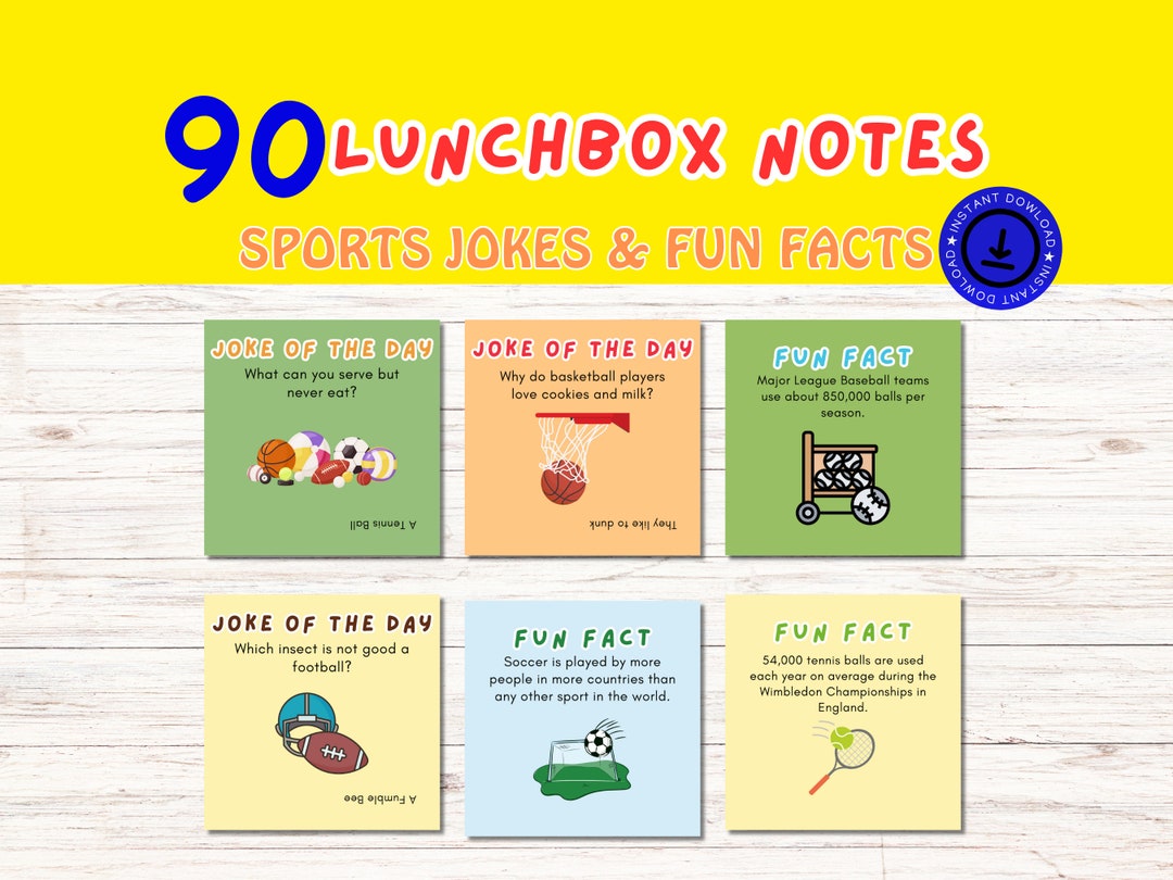 Lunch Box Jokes, Printable Lunch Notes, Lunch Box Notes, Printable ...