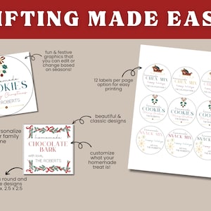 Christmas Jar Labels, Christmas Tree Labels, Christmas Baking ...