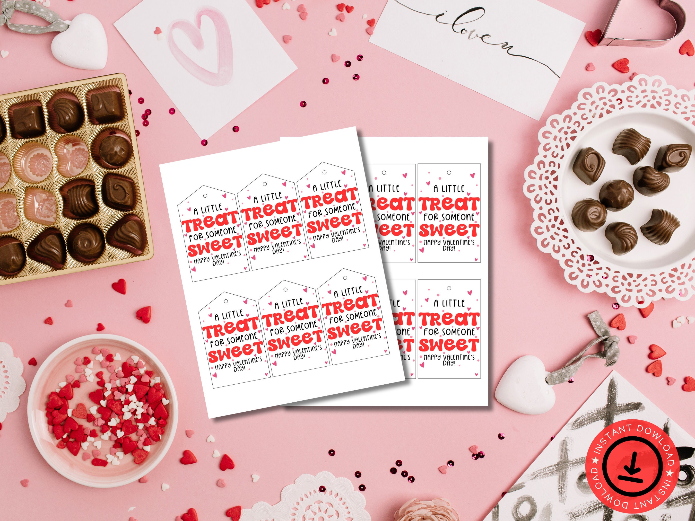 Printable Valentine Tag, Classroom Valentines, Preschool Valentines ...
