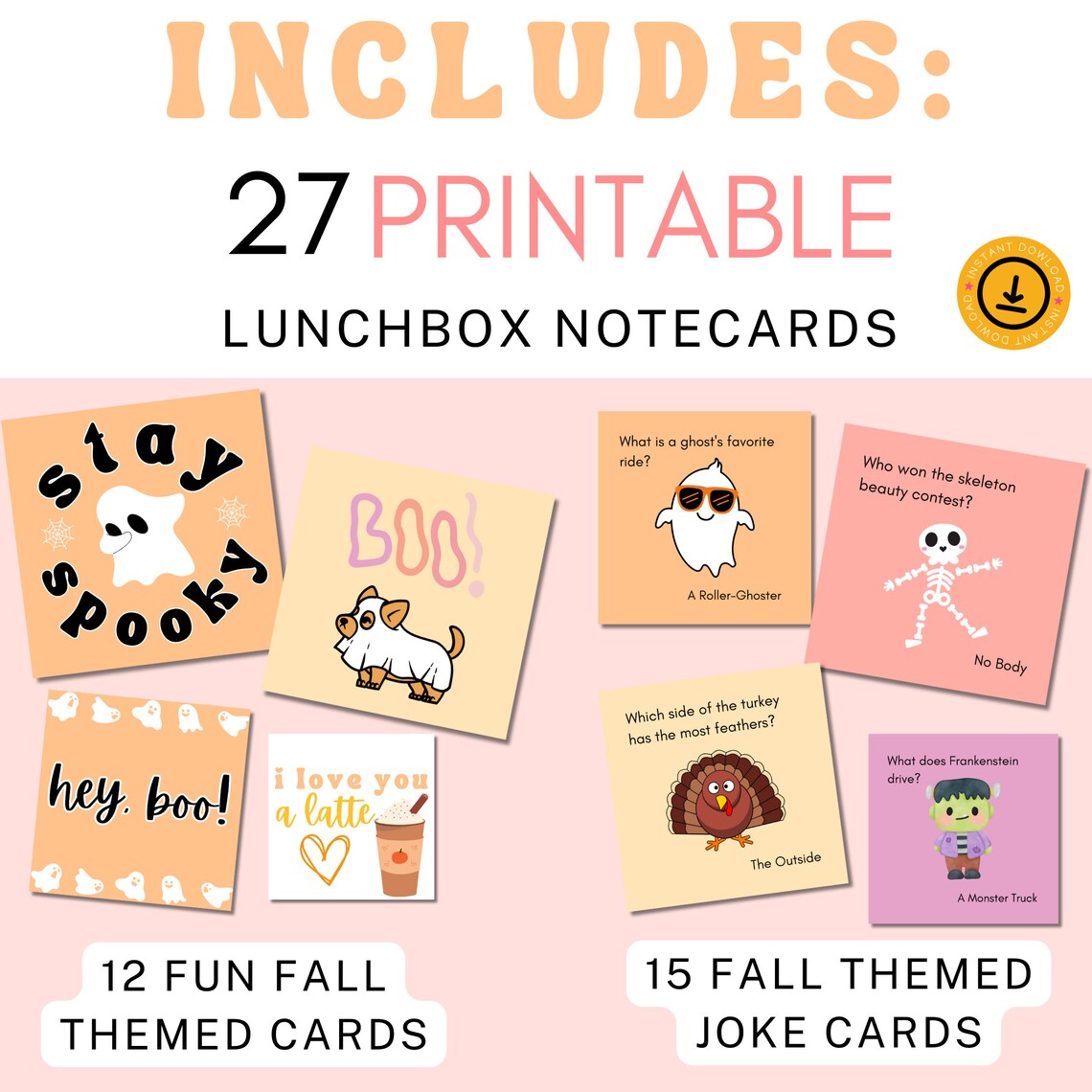 Printable Lunch Notes, Lunch Box Jokes, Back to School, Lunch Notes ...