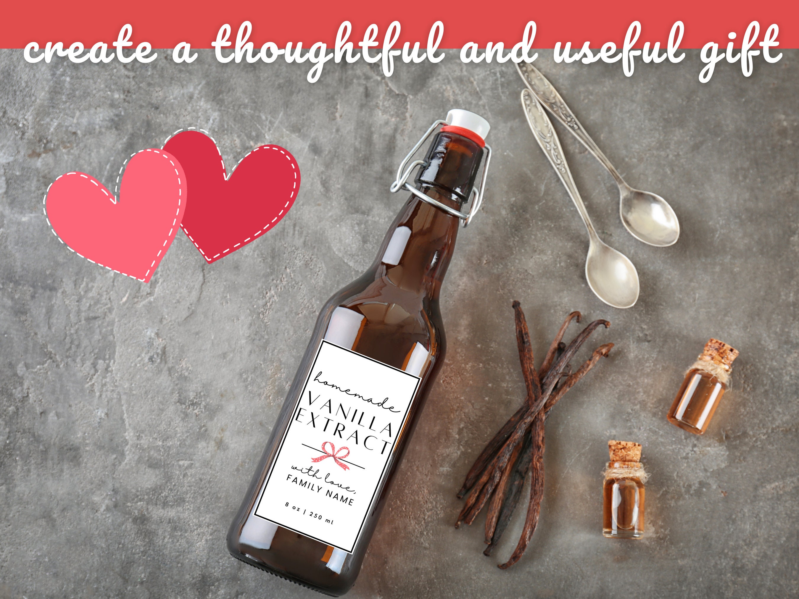 Vanilla Extract Labels, Vanilla Extract, Tags for Handmade Items ...