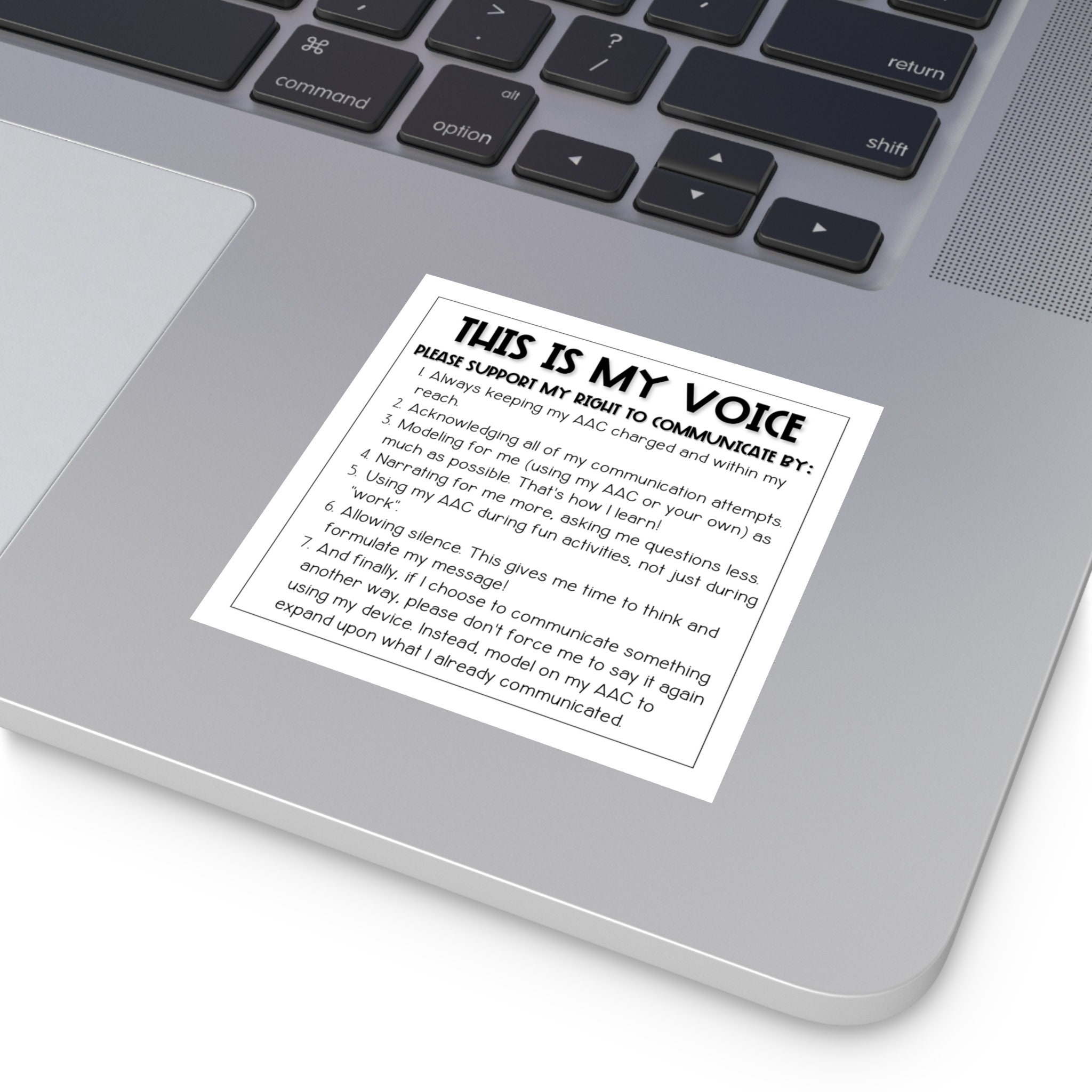 AAC Device Rules & Tips Square Vinyl Stickers - Etsy