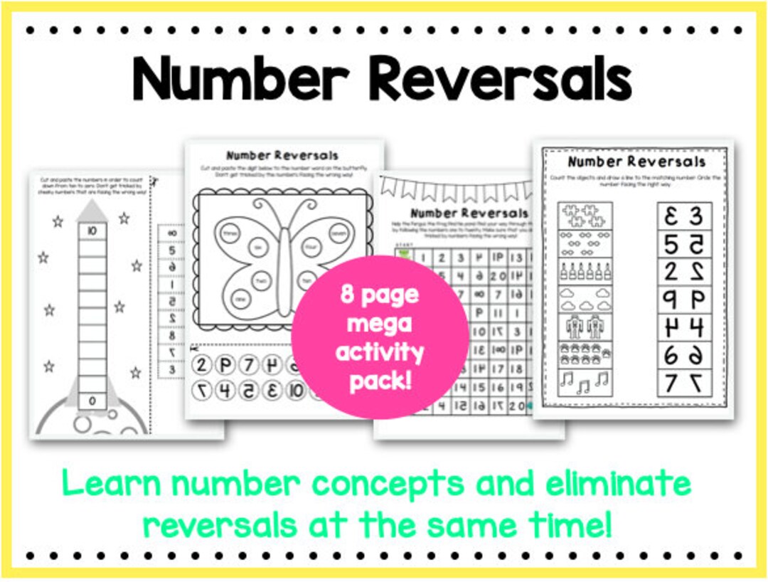 Number Reversals number Direction and Formation - Etsy