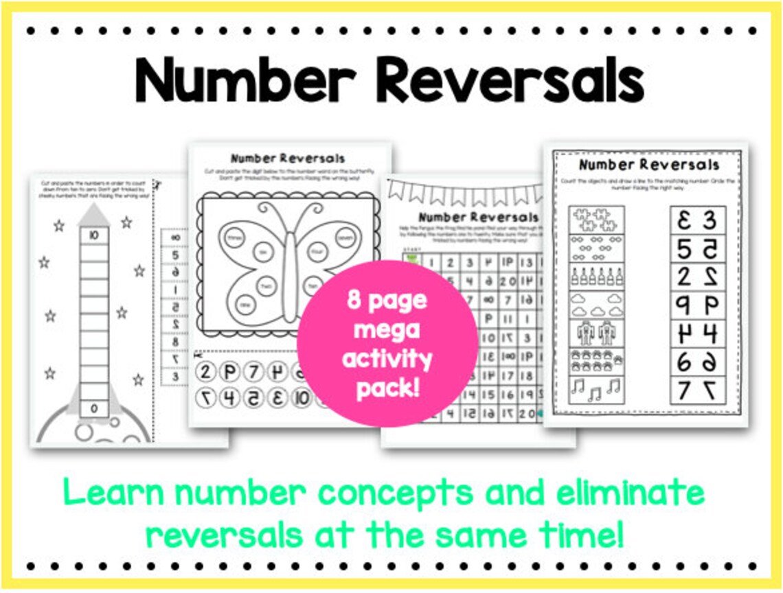 Number Reversals number Direction and Formation - Etsy