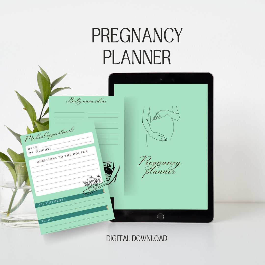 Happy Mom Pregnancy Tracking Planner Digital Pregnancy - Etsy