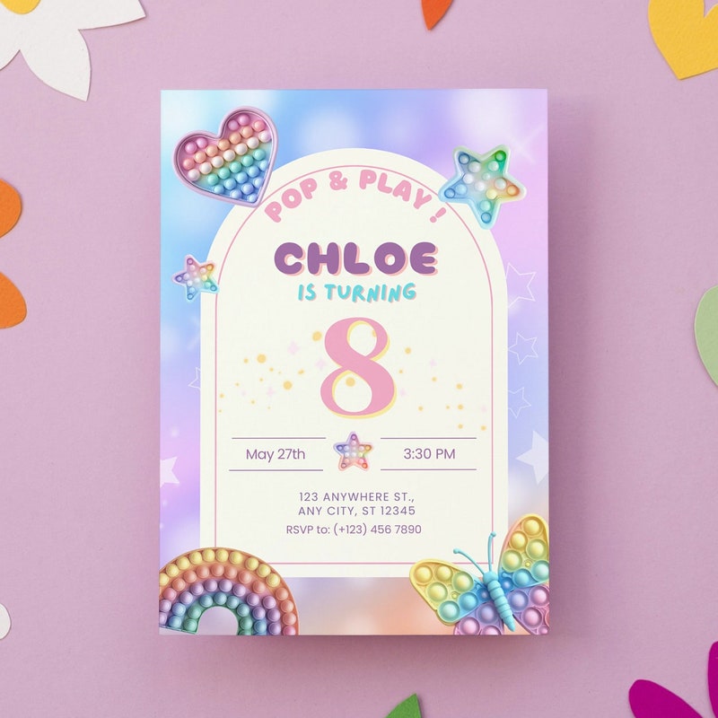 Popit Invitation - Etsy