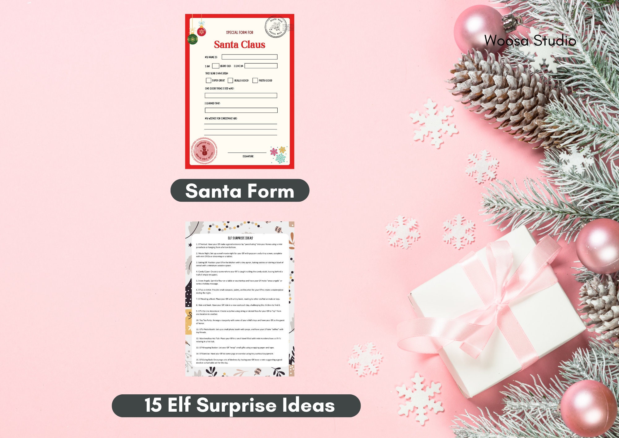 Bundle Personalized Elf Letter Elf Poem Santa Letter Elf Mail Label Elf ...